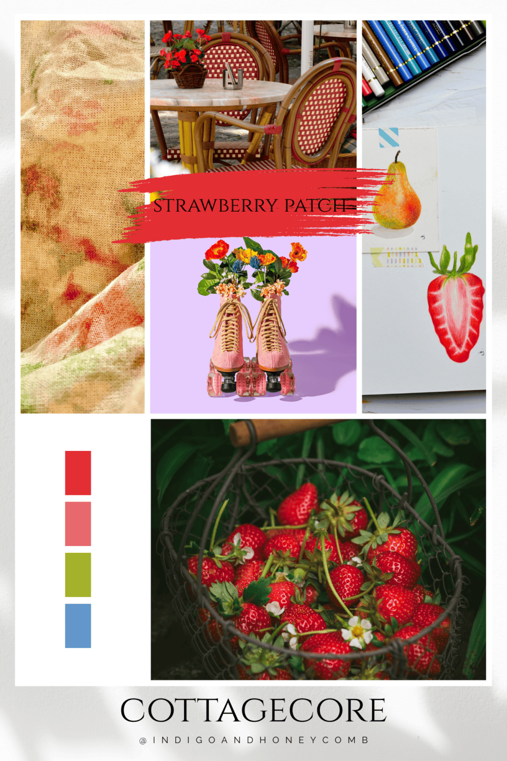 April Color of the Month: Strawberry Patch - Indigo and Honeycomb COLOR LAB